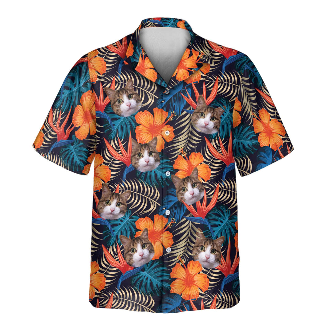 Vibrant Tropical Floral | Aloha Custom Hawaiian Shirts with Faces or L ...