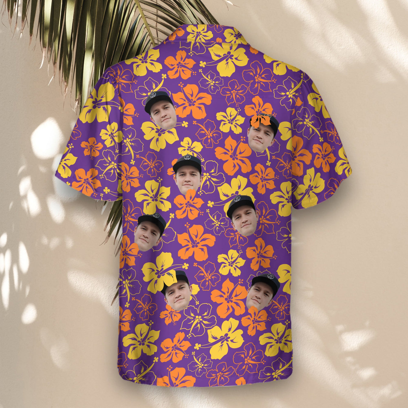Purple Floral Hibiscus | Aloha Custom Hawaiian Shirts with Faces or Lo ...