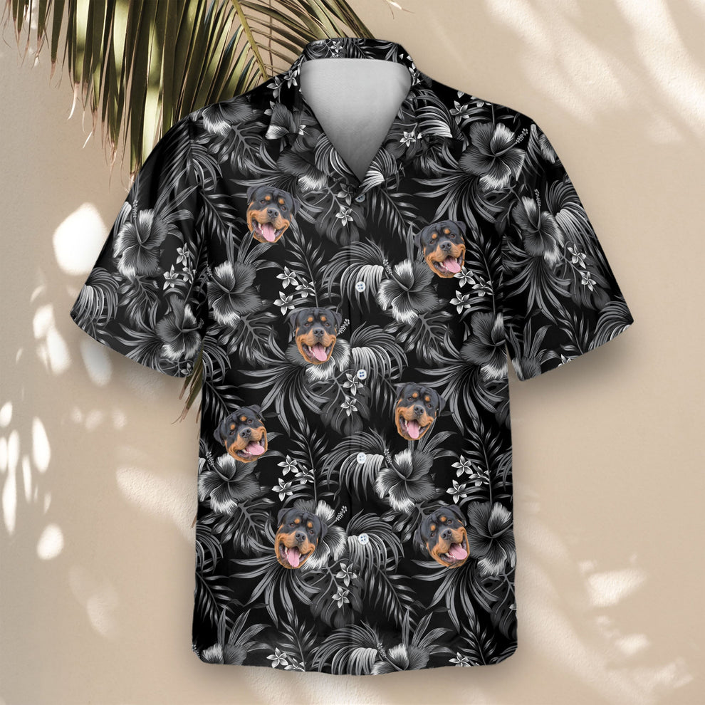 Midnight Hibiscus Paradise | Aloha Custom Hawaiian Shirts with Faces o ...