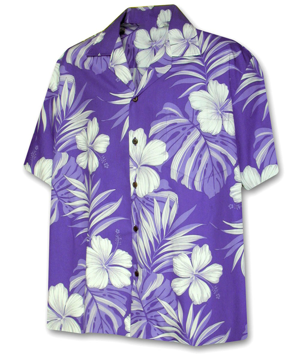 Big Hibiscus - Purple Hawaiian Shirt – Custom Aloha Shirts