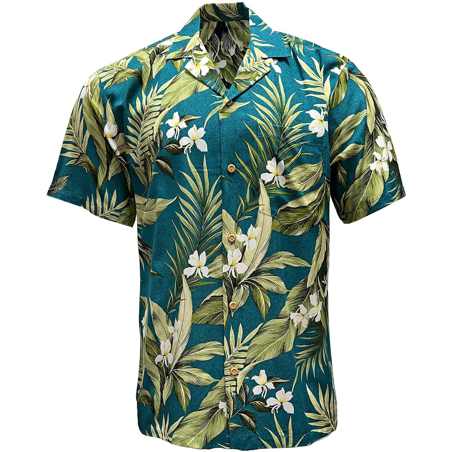 Jade White Ginger Hawaiian Shirt – Custom Aloha Shirts
