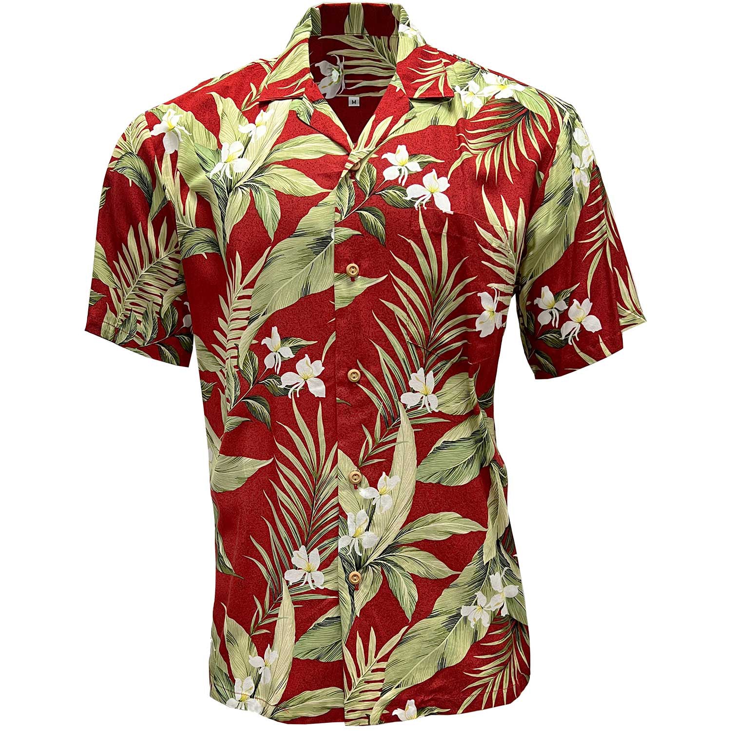 Red White Ginger Hawaiian Shirt – Custom Aloha Shirts