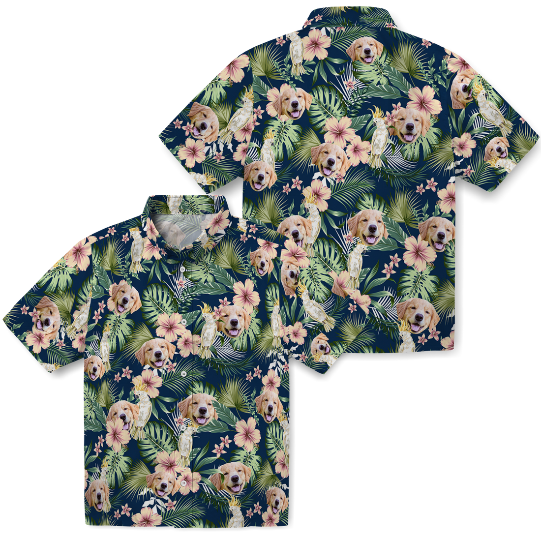 Tropical Parrot Bloom | Aloha Custom Hawaiian Shirt with Your Face or ...