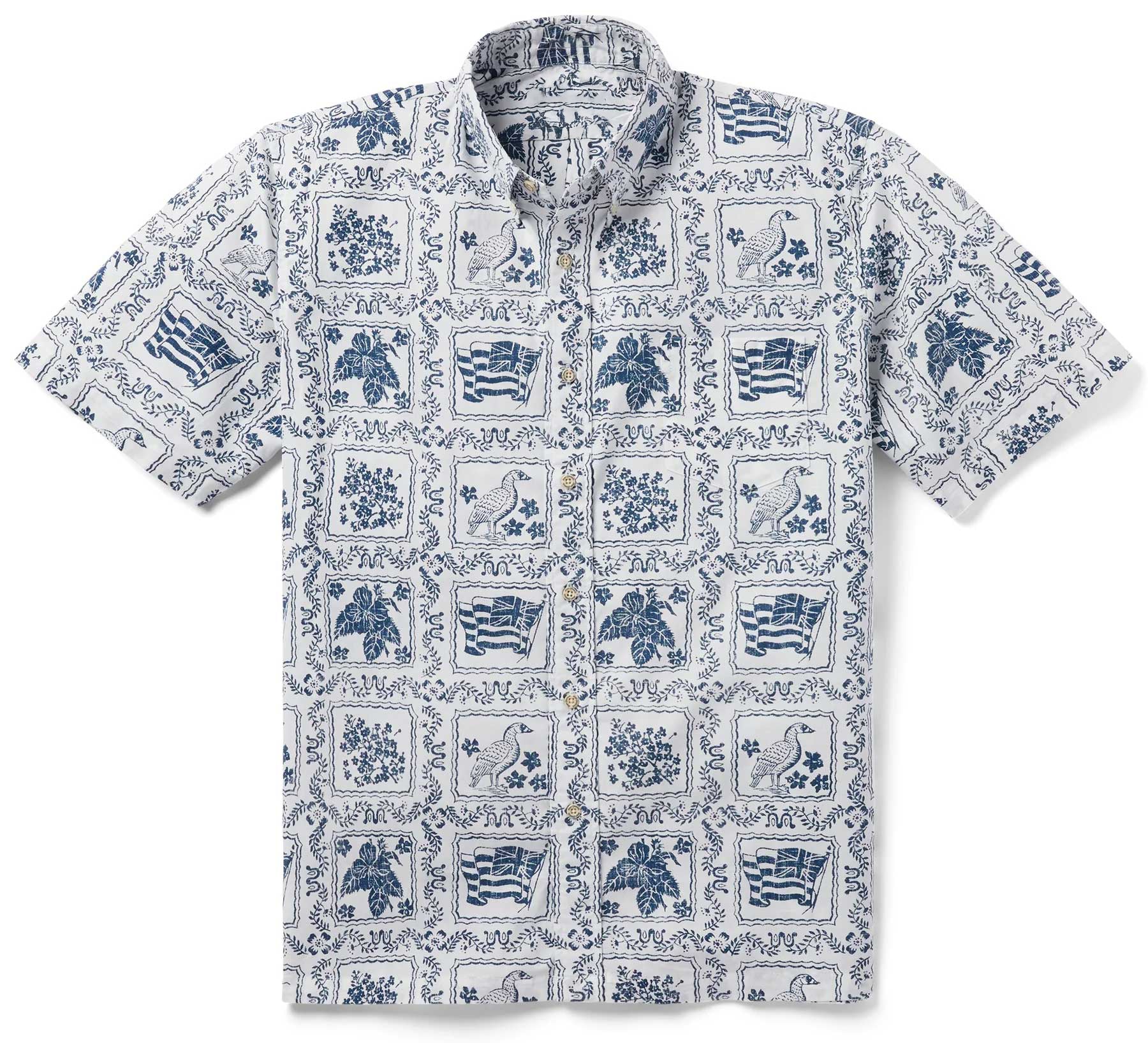 White Lahaina Sailor Archive Classic Hawaiian Shirt – Custom Aloha Shirts